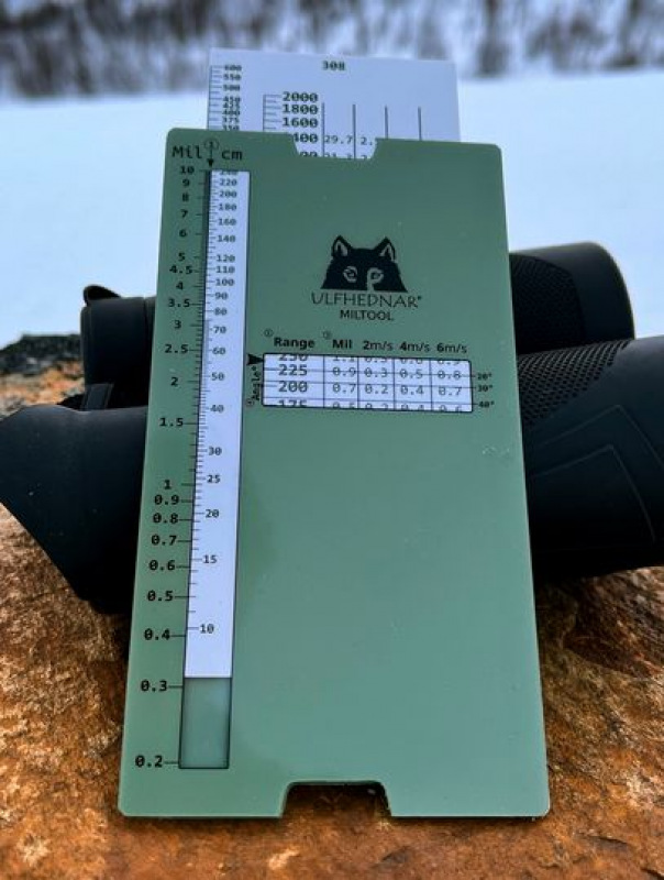 Miltool Mil & DOPE Rechner | Rangecard / Windcard UH660